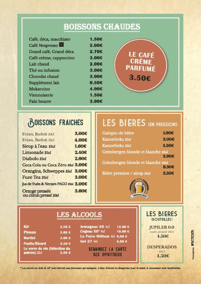La carte et les menus | Les Q Salés